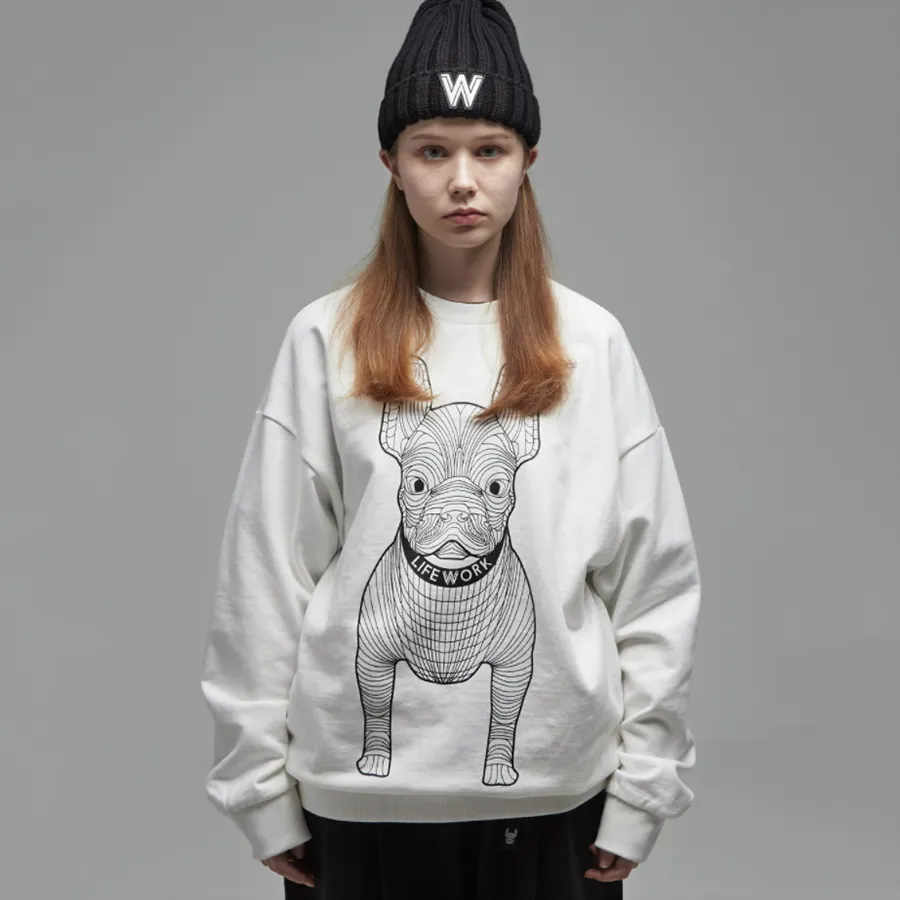 Mua Áo Nỉ Sweater LifeWork Radok Big Logo SweatShirt Màu Trắng Size S ...