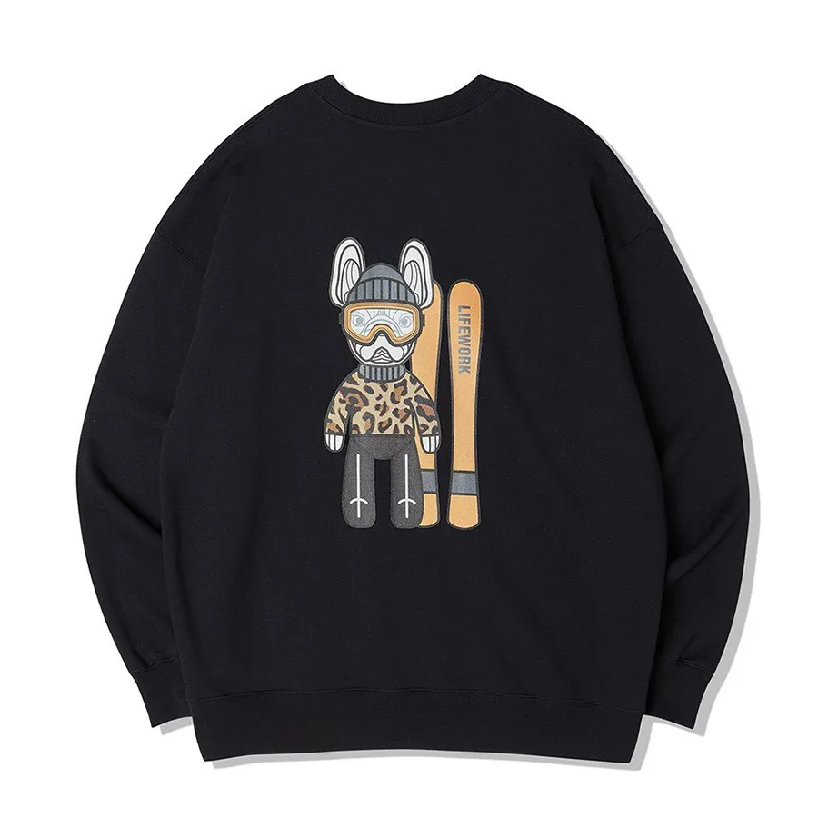 Mua Áo Nỉ Sweater LifeWork Ski Figure Radog Sweatshirt Black Màu Đen ...