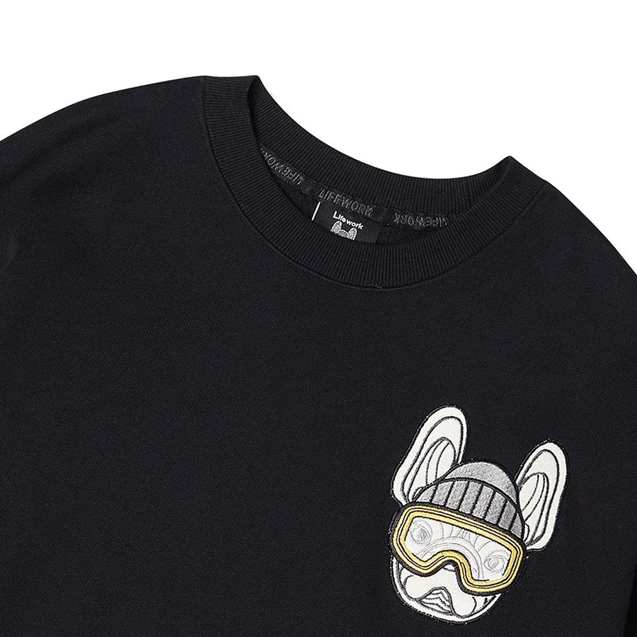 Mua Áo Nỉ Sweater LifeWork Ski Figure Radog Sweatshirt Black Màu Đen ...