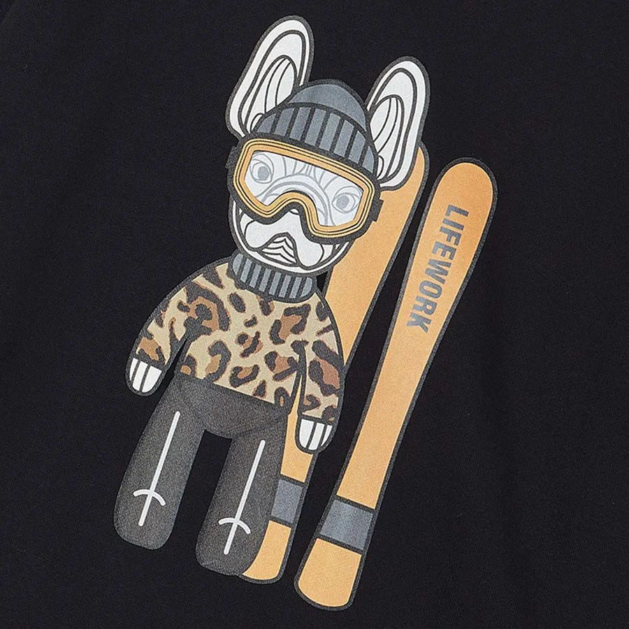 Mua Áo Nỉ Sweater LifeWork Ski Figure Radog Sweatshirt Black Màu Đen ...