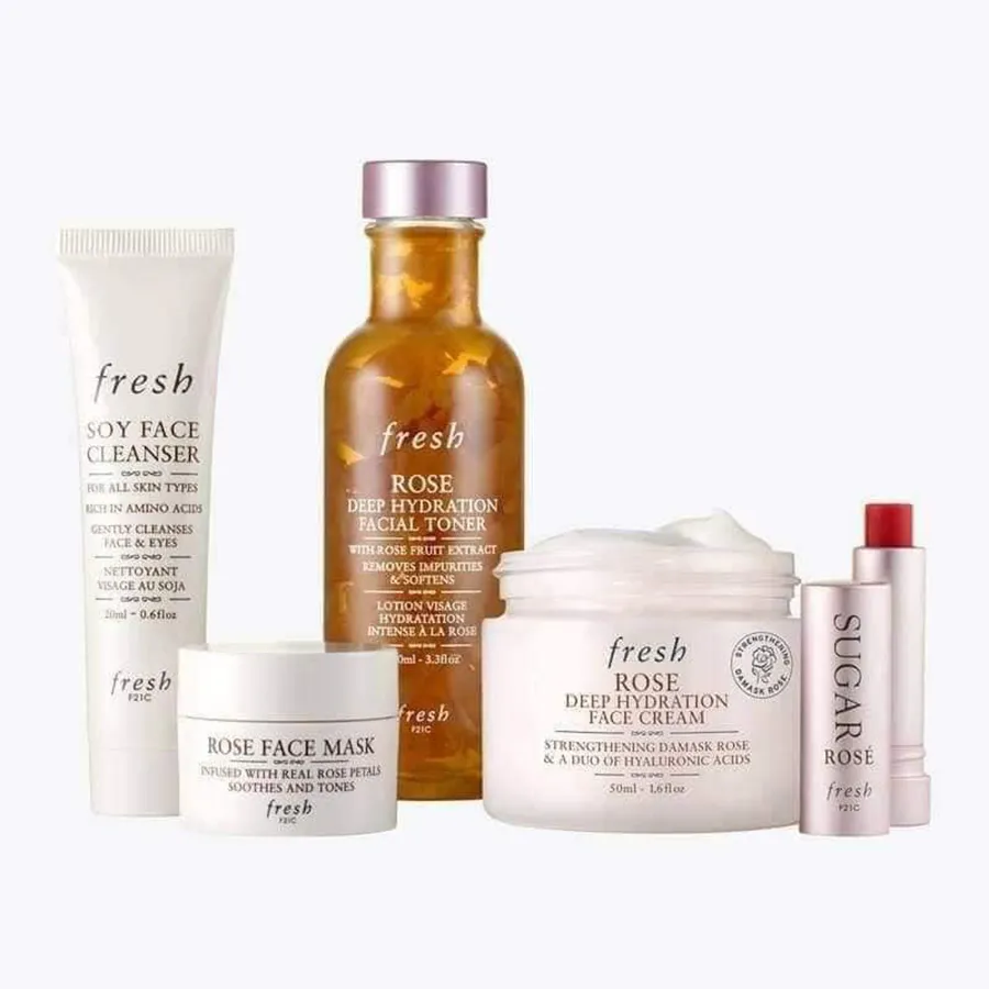Mua Set Fresh 5 món Fresh Rose Deep Hydration Skincare Routine, Mask ...