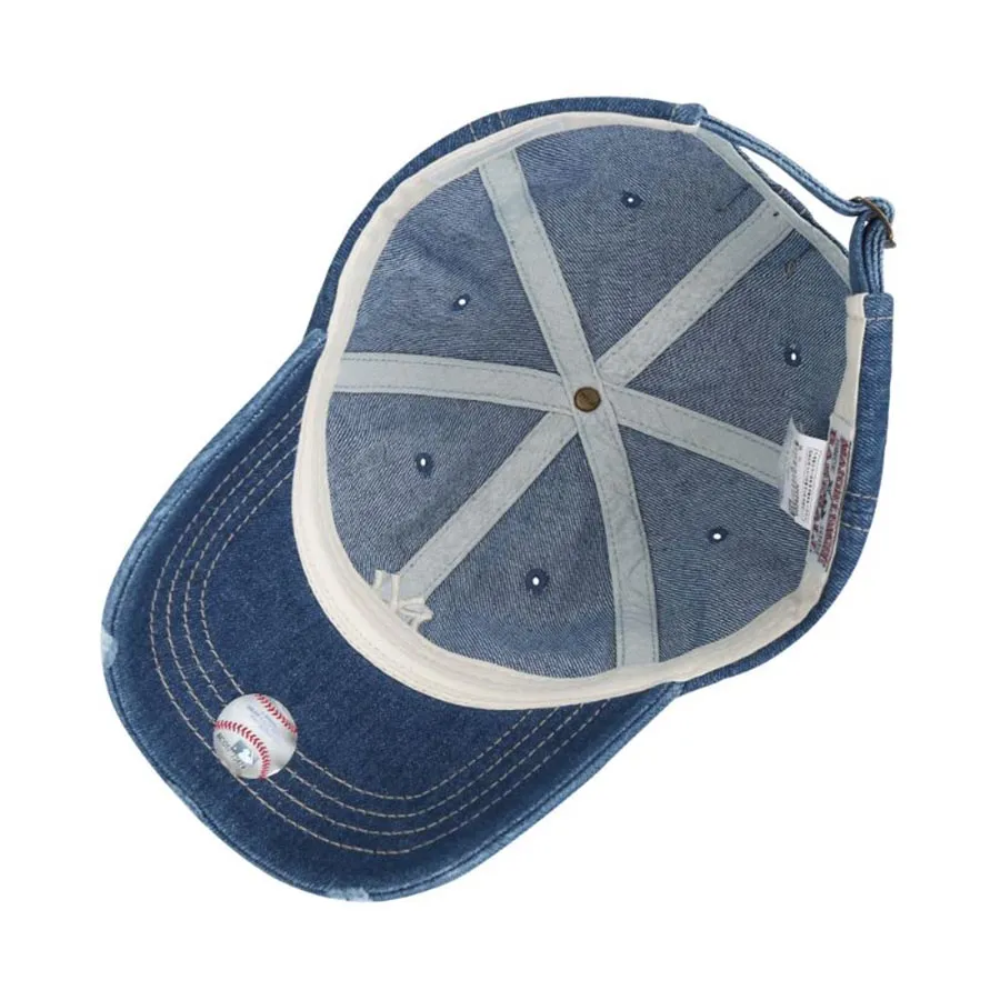 Mua Mũ MLB Denim Damaged Ball Cap 32CPDZ011-50U Màu Xanh Bò - MLB - Mua ...