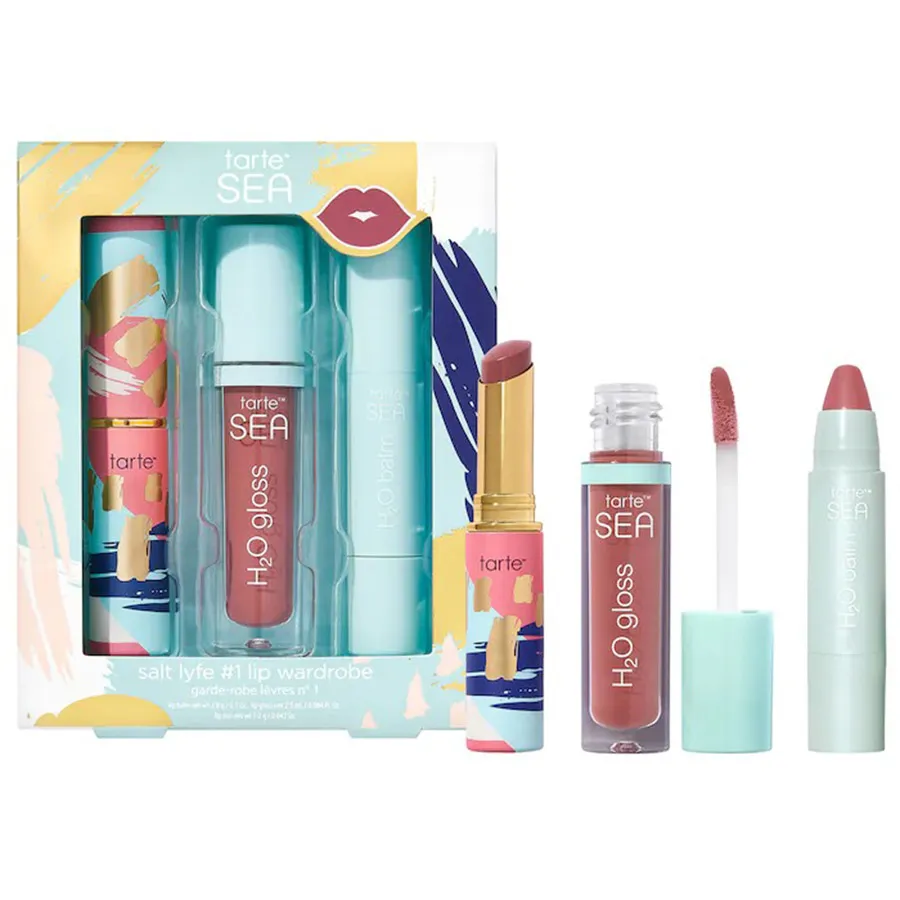 Set Son Dưỡng Tarte SEA Salt Lyfe Mini Lip Balm And Gloss Set 3 Món ...