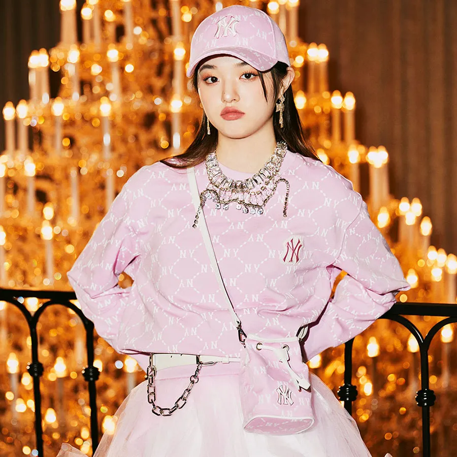 Mua Túi Đeo Chéo Dây Rút MLB Monogram Diamond 3ABMS022N-50PKS Màu Hồng ...