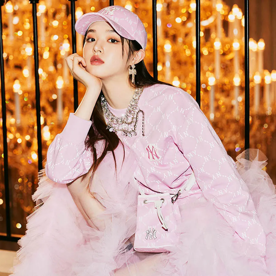 Mua Túi Đeo Chéo Dây Rút MLB Monogram Diamond 3ABMS022N-50PKS Màu Hồng ...