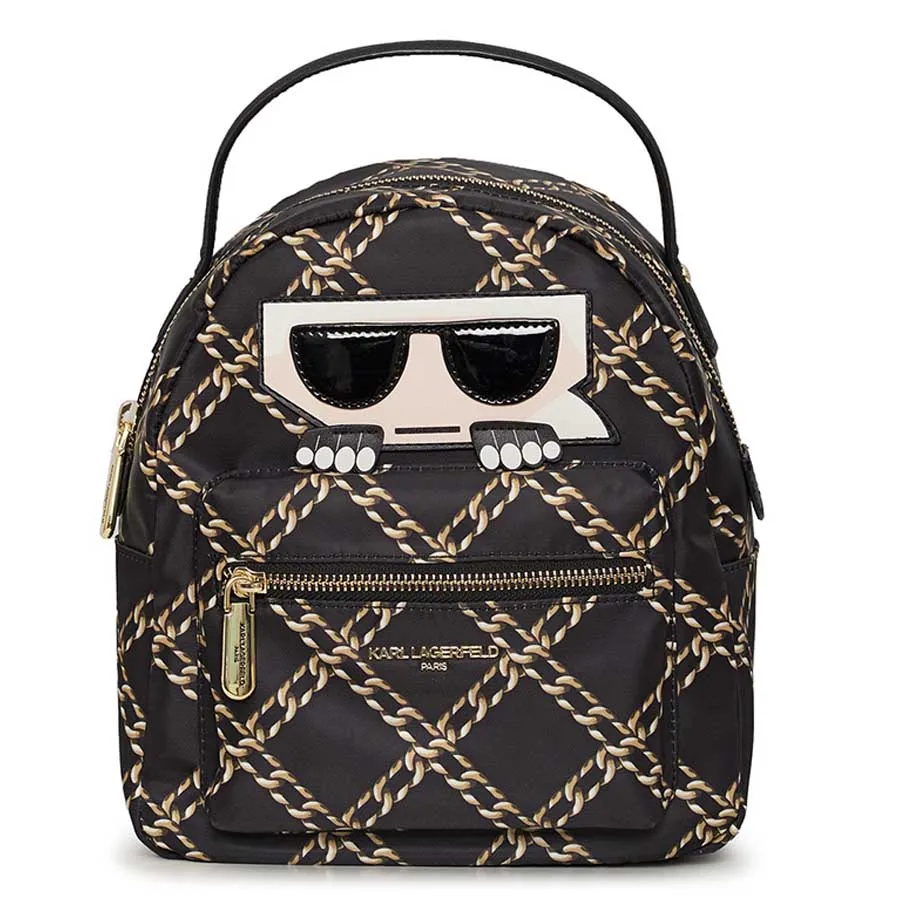 Balo Karl Lagerfeld Amour Nylon Mini Backpack Màu Đen | Vua Hàng Hiệu