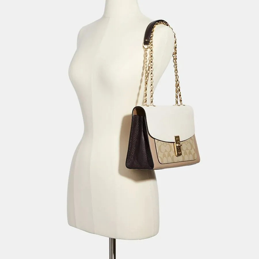 Mua Túi Xách Coach Lane Shoulder Bag In Colorblock Signature Canvas Màu ...