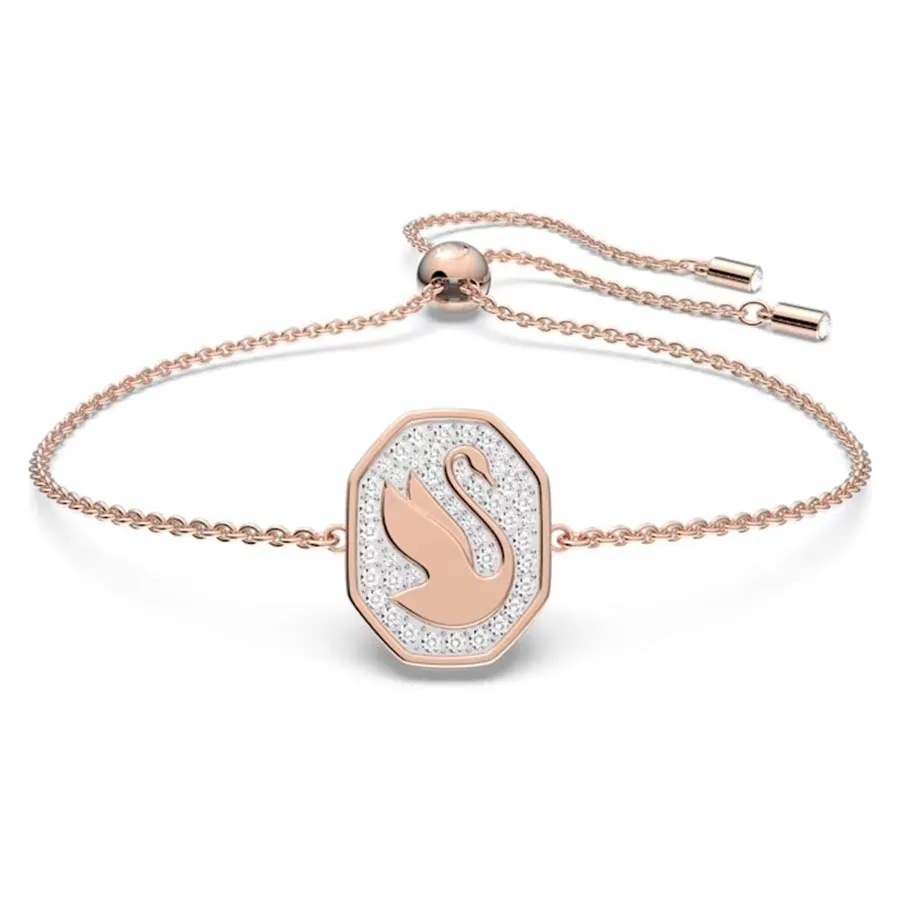 Vòng Đeo Tay Swarovski Signum Braceletswan, White, Rose Gold-Tone ...