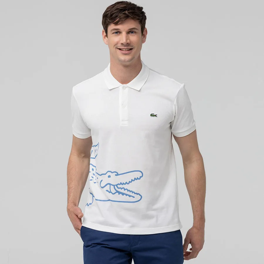 Mua Áo Polo Lacoste Men’s Regular Fit Crocodile Print Cotton Piqué Polo Shirt PH9739 70V Màu ...