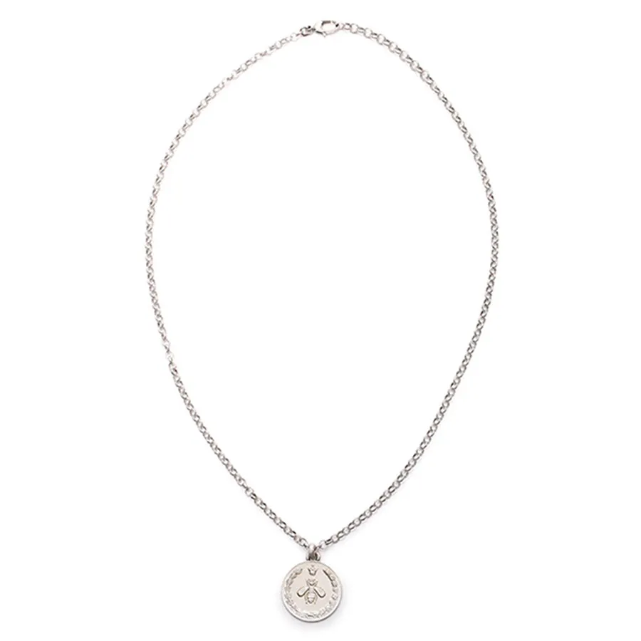 Dây Chuyền Gucci Coin With Coin Silver Bee Màu Bạc | Vua Hàng Hiệu