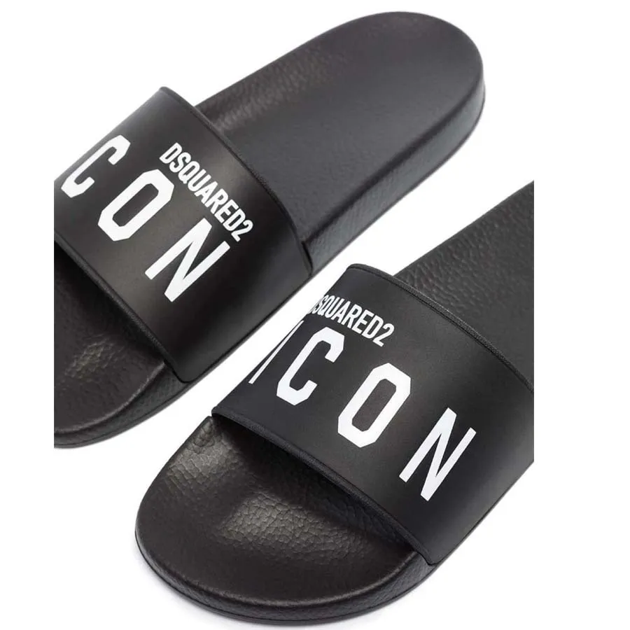 Mua Dép Dsquared2 Icon Slides In Black Màu Đen - DSquared2 - Mua tại ...
