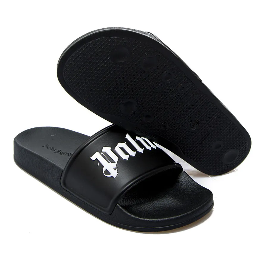 Mua Dép Palm Angels PMIC001C99PLA001 Pool Slides Màu Đen Size 39 - Palm ...
