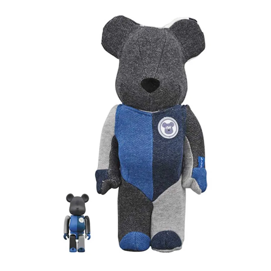 Đồ Chơi Mô Hình Bearbrick Loopwheeler Black Blue Màu Xanh Đen Size 100% ...