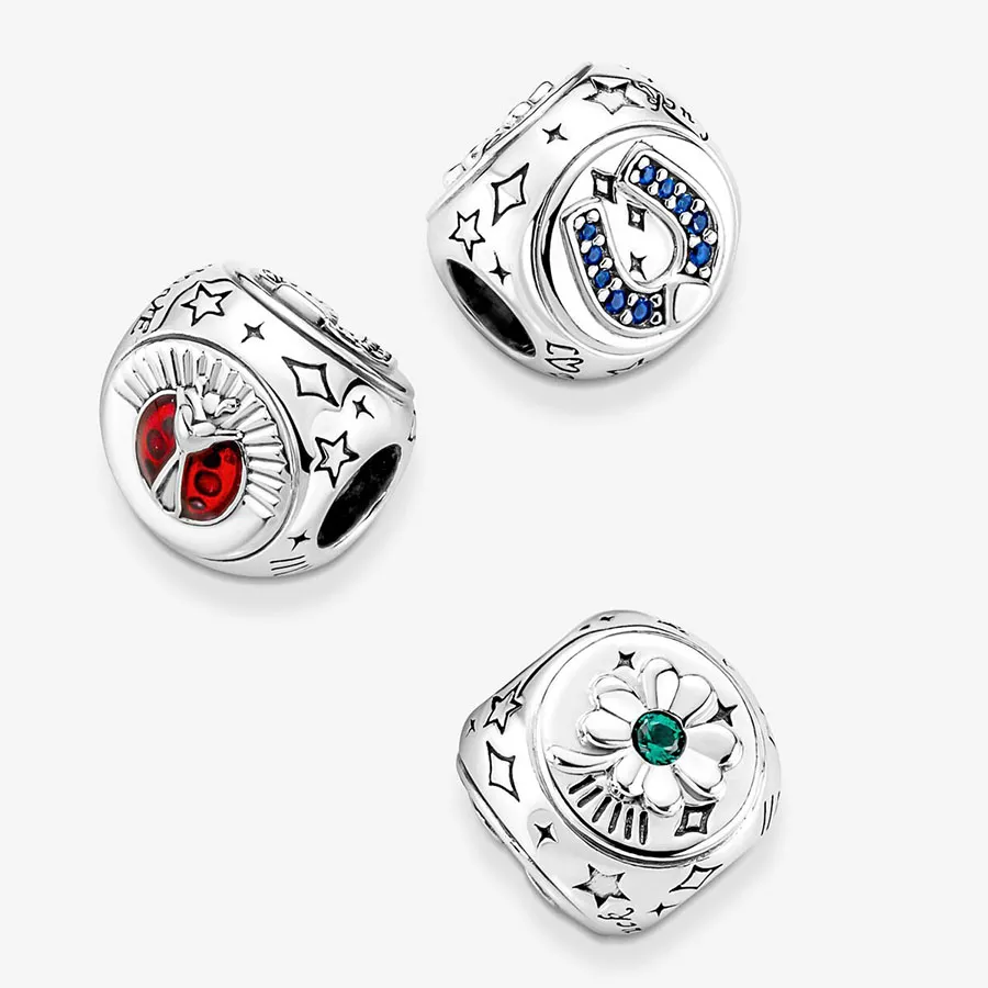 Mua Hạt Vòng Charm Pandora Clover Horseshoe & Ladybird Three-Sided ...