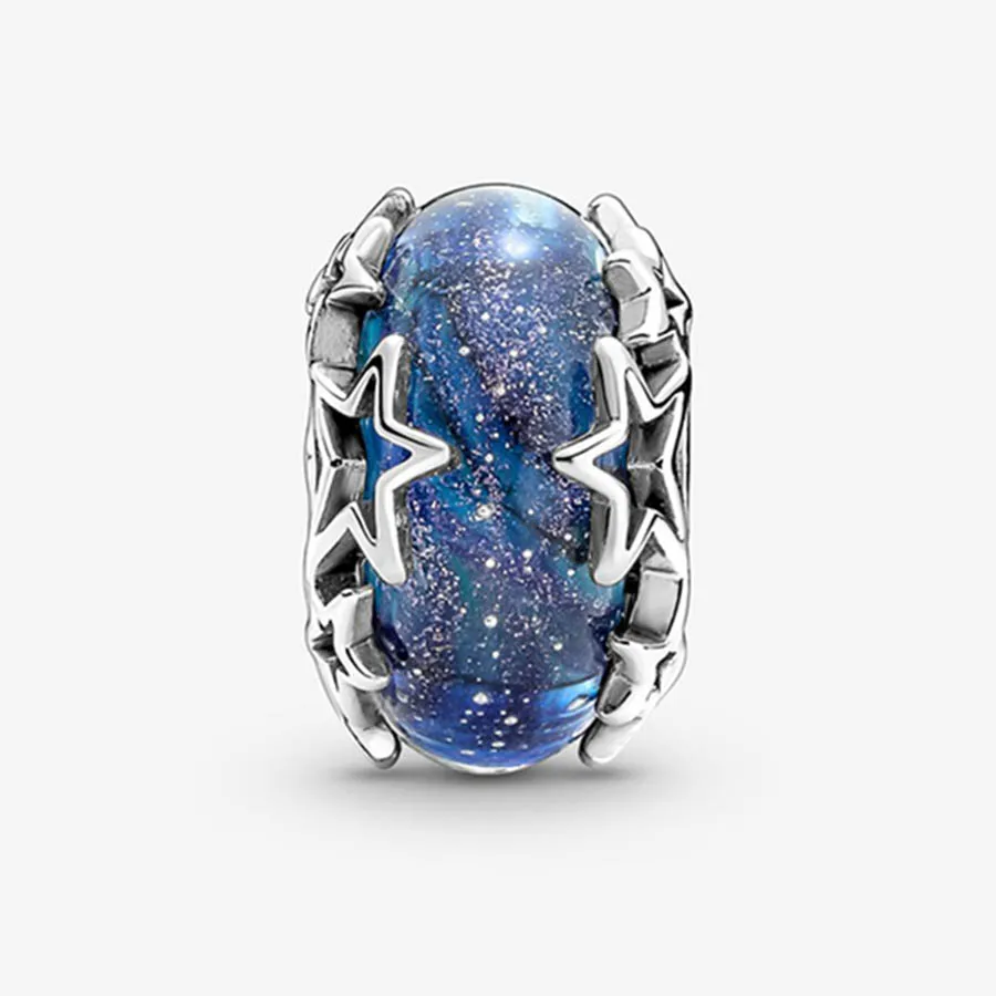 Mua Hạt Vòng Charm Pandora Galaxy Blue & Star Murano 790015C00 Màu Bạc ...
