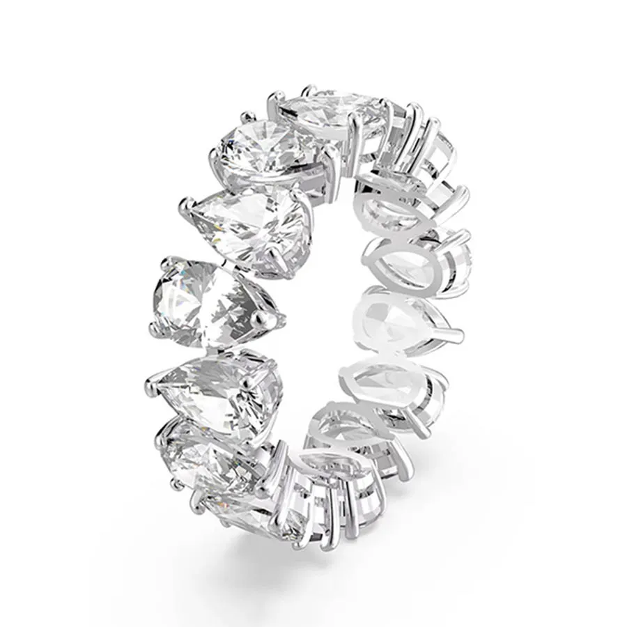Mua Nhẫn Swarovski Vittore Ring Pear Cut, White, Rhodium Plated 5572825 ...