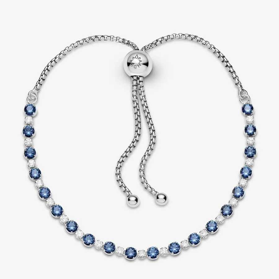 Mua Vòng Đeo Tay Pandora Blue And Clear Sparkle Slider Bracelet ...