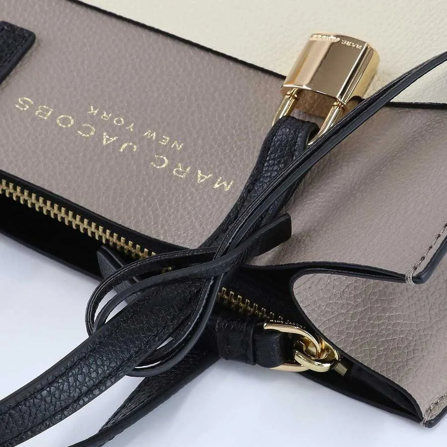 Mua Túi Xách Marc Jacobs Mini Grind Colorblock Tote Bag in Loam Soil ...