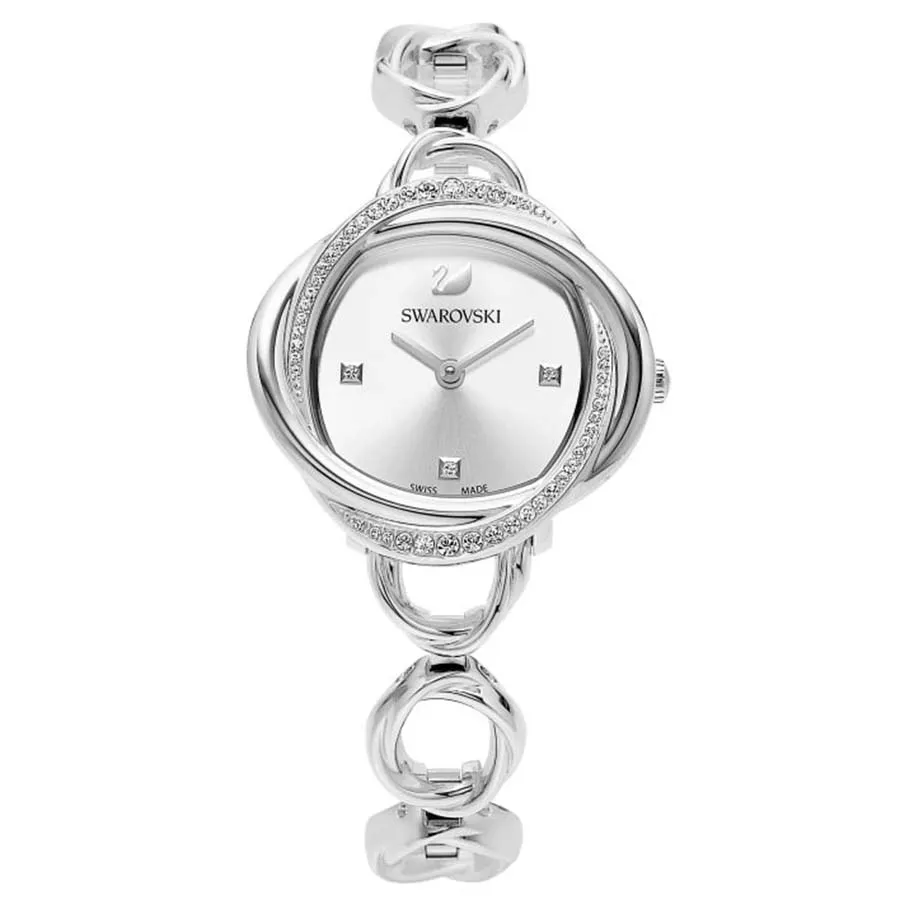 Đồng Hồ Nữ Swarovski Crystal Flower 30mm 5547622 Màu Bạc | Vua Hàng Hiệu
