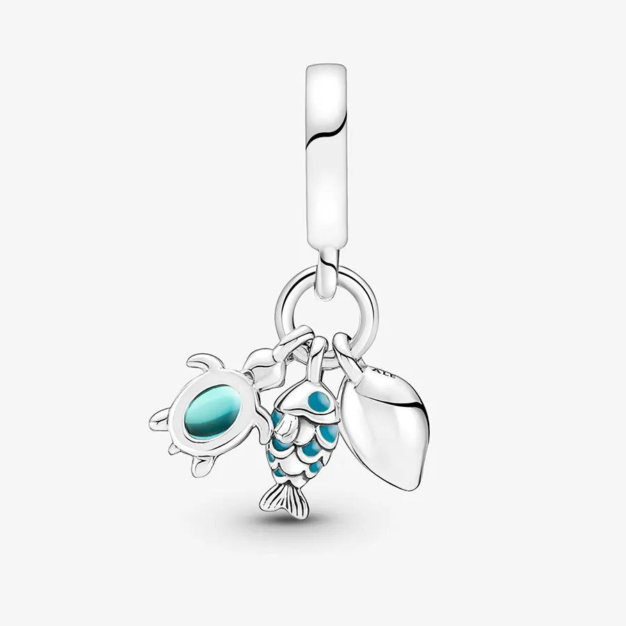 Mua Hạt Vòng Charm Pandora Fish, Sea Turtle & Conch Triple Dangle ...