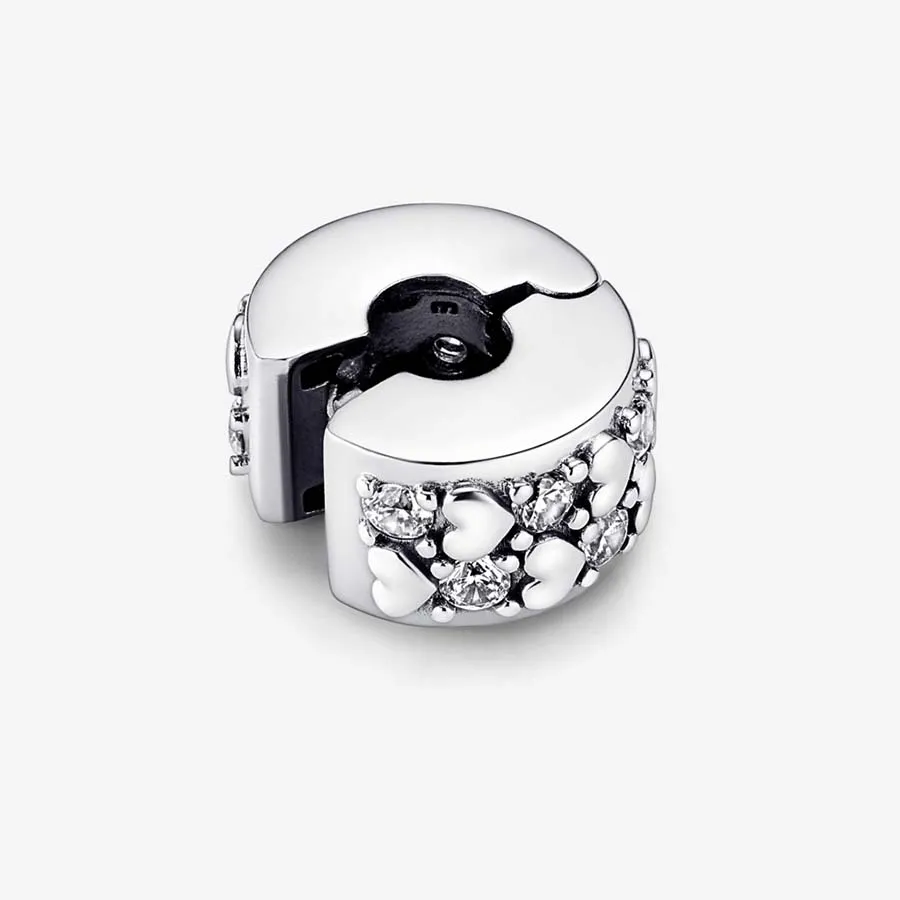 Mua Hạt Vòng Charm Pandora Infinite Hearts Sparkling Clip 792235C01 Màu ...