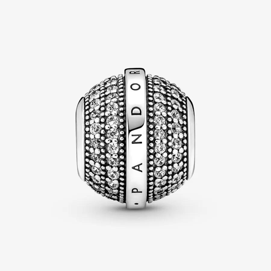 Mua Hạt Vòng Charm Pandora Pave & Logo 799489C01 Màu Bạc - Pandora ...