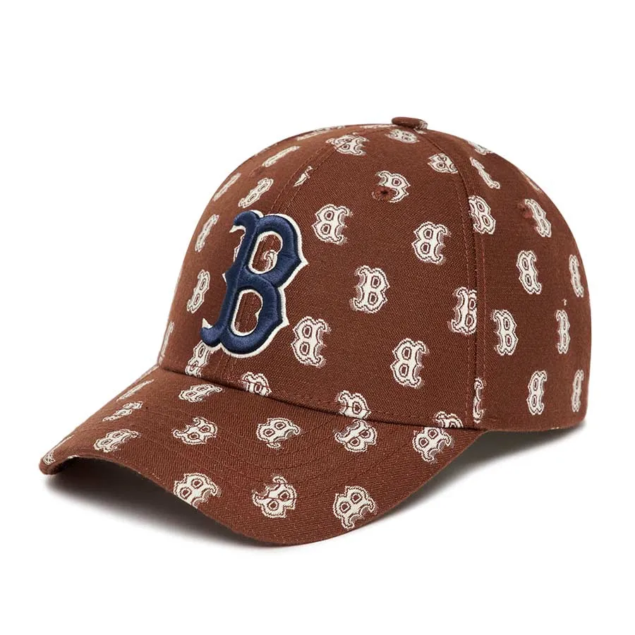 Mũ MLB Monogram Structure Ball Cap Boston Red Sox 3ACPFF02N-43BRD Màu ...
