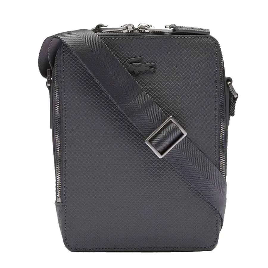 Túi Lacoste Men's Chantaco Matte Stitched Leather Vertical Camera Bag ...