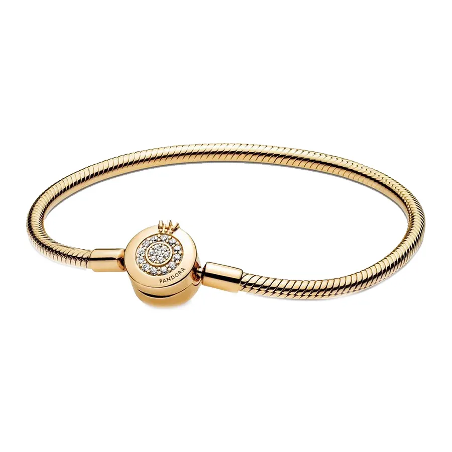 Vòng Đeo Tay Pandora Moments Với khóa Crown 569046C01 Màu Vàng Size 18 ...