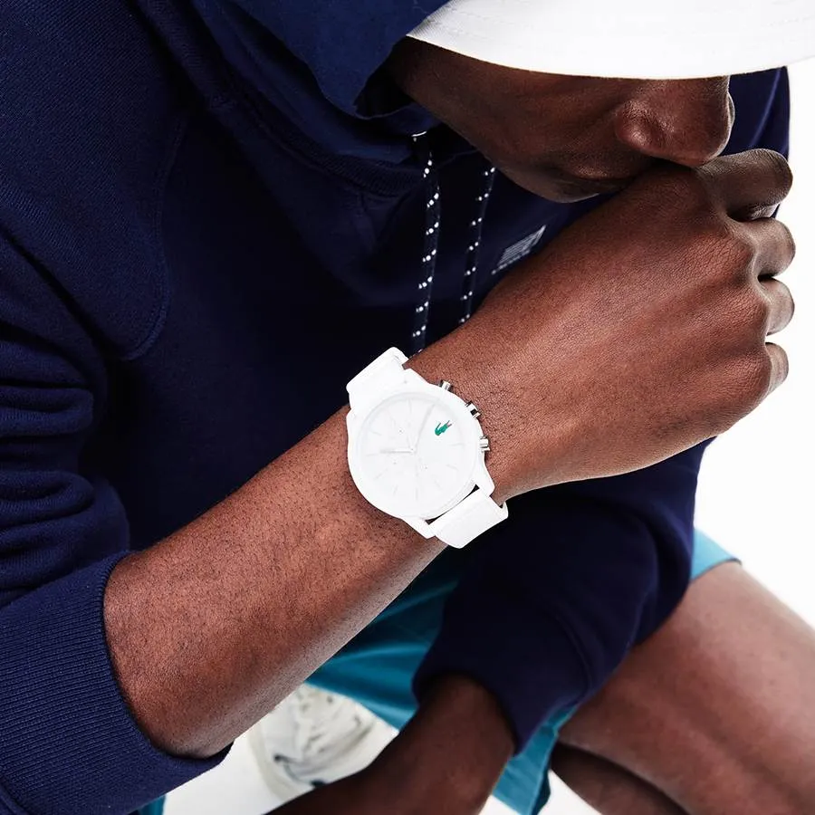 Mua Đồng Hồ Nam Lacoste 12.12 Chronograph Watch With White Silicone ...