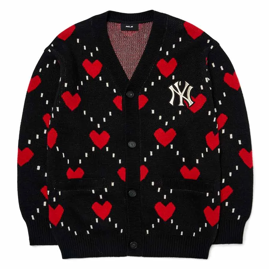 Áo Cardigan MLB New York Yankees 3AKCH0224-50BKS Màu Đen Đỏ | Vua Hàng Hiệu