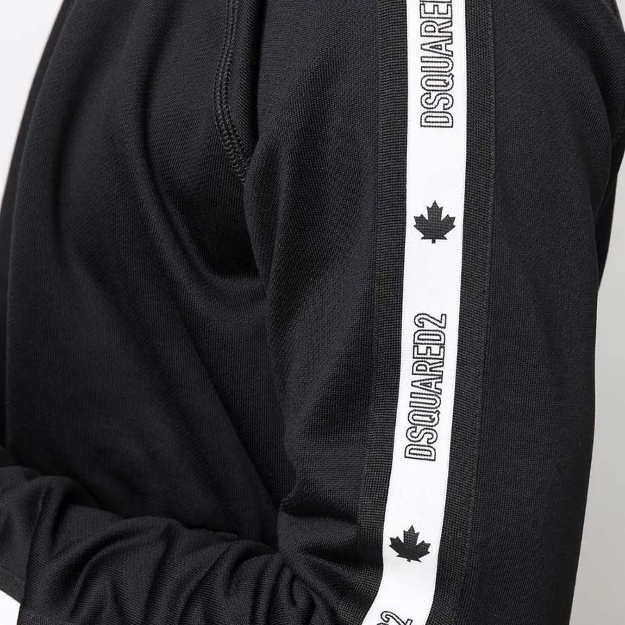 Mua Áo Khoác Dsquared2 Logo Tape Zip Up Sweatshirt Màu Đen - DSquared2 ...
