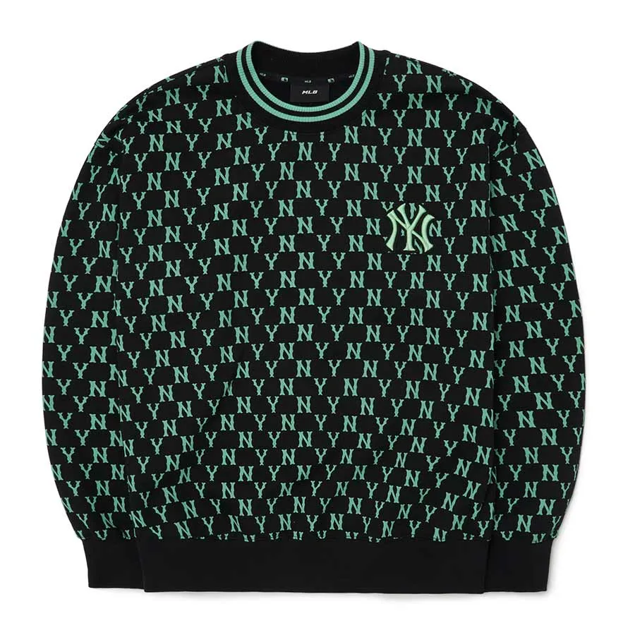 Áo Nỉ Sweater MLB Classic Monogram Front Brushed Over Fit Sweatshirt ...