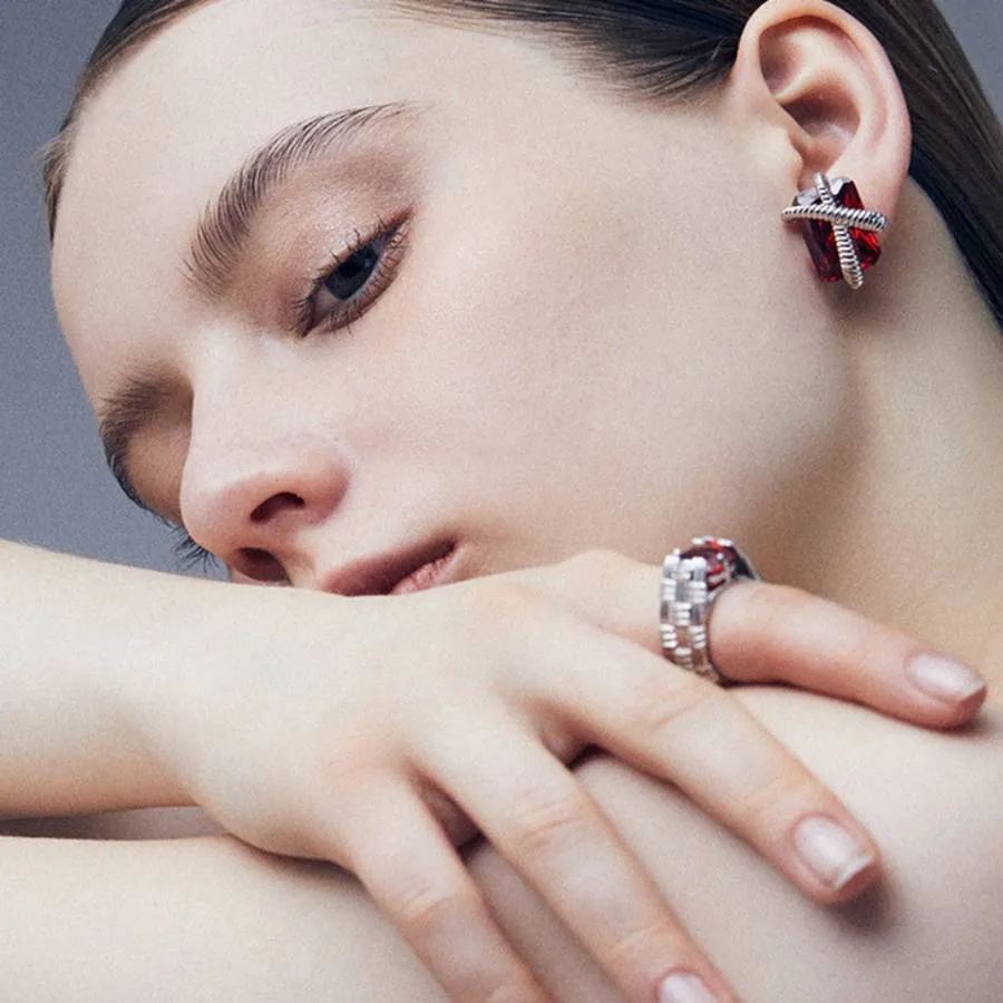 Mua Khuyên Tai Kya Jewel Cross Stone E277-Đ Màu Đỏ - Kya Jewel - Mua ...