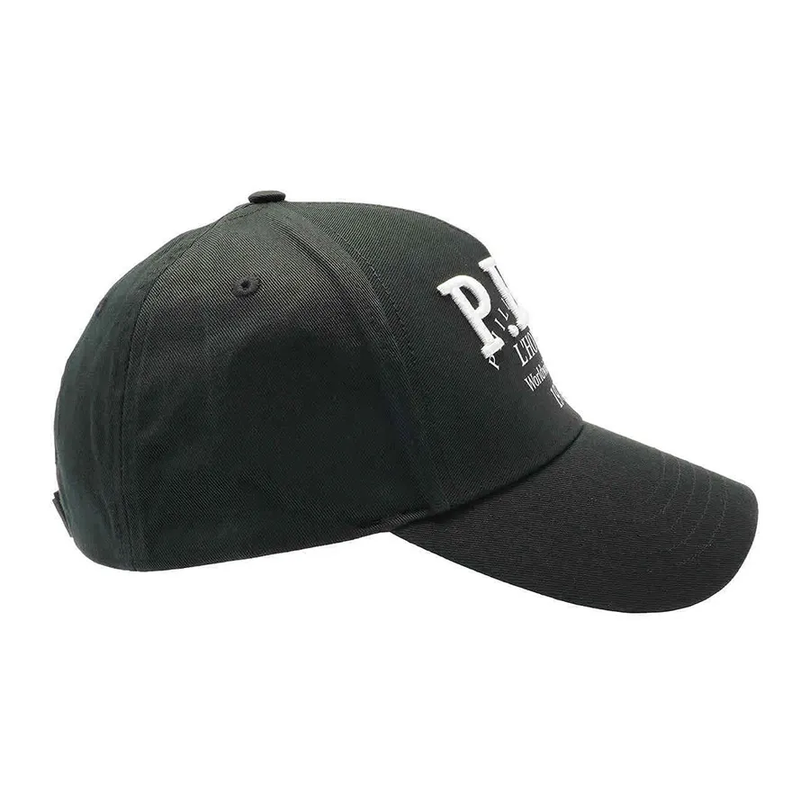 Order Mũ Philipp Plein Black Cotton Gabardine Baseball Cap Màu Đen ...