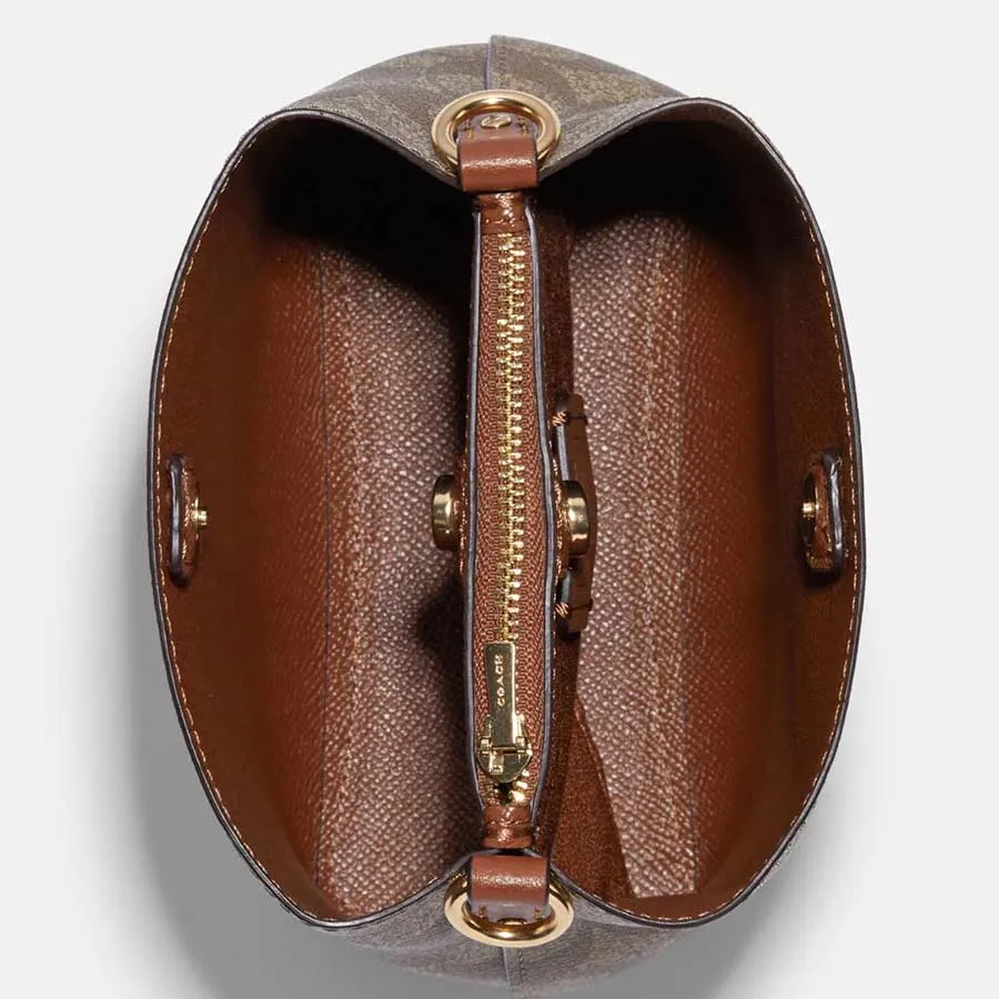 Mua Túi Đeo Chéo Coach Mini Town Bucket Bag In Signature Canvas With ...