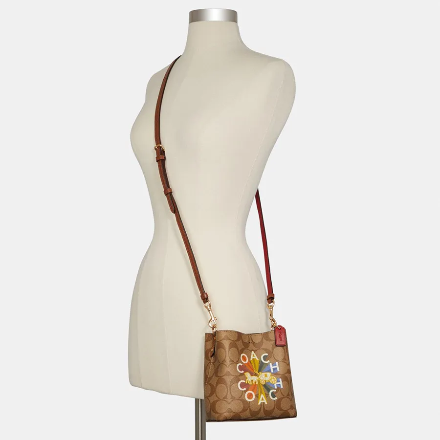 Mua Túi Đeo Chéo Coach Mini Town Bucket Bag In Signature Canvas With ...
