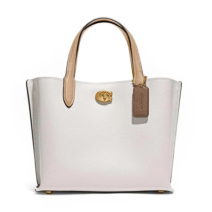 Túi Tote Coach Willow Tote 24 In Colorblock Màu Trắng | Vua Hàng Hiệu