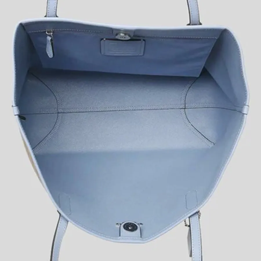 Mua Túi Xách Coach City Tote In Signature Canvas Khaki Marble Blue 5696 ...