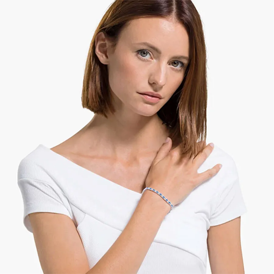 Mua Vòng Đeo Tay Swarovski Tennis Deluxe Bracelet Blue, Rhodium Plating ...