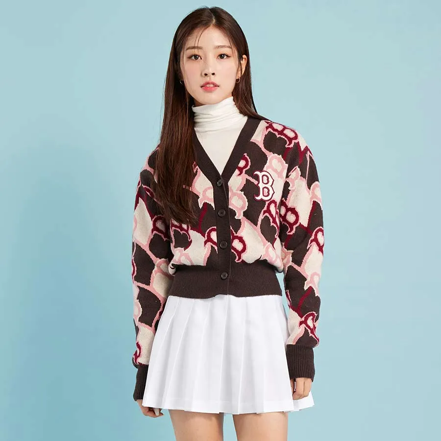 Mua Áo Cardigan MLB Argyle Monogram Crop Cardigan Boston Red Sox ...