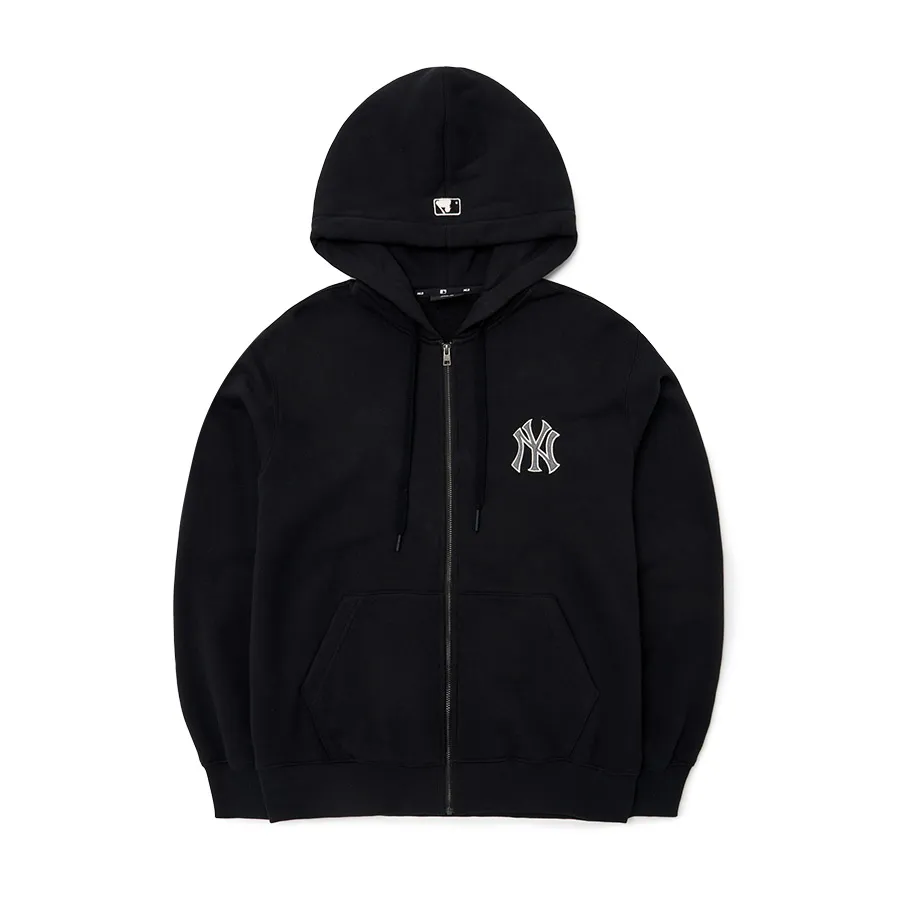 Áo Hoodie MLB Logo Zip Up New York Yankees 3ATRB0426-50BKS Màu Đen Size ...