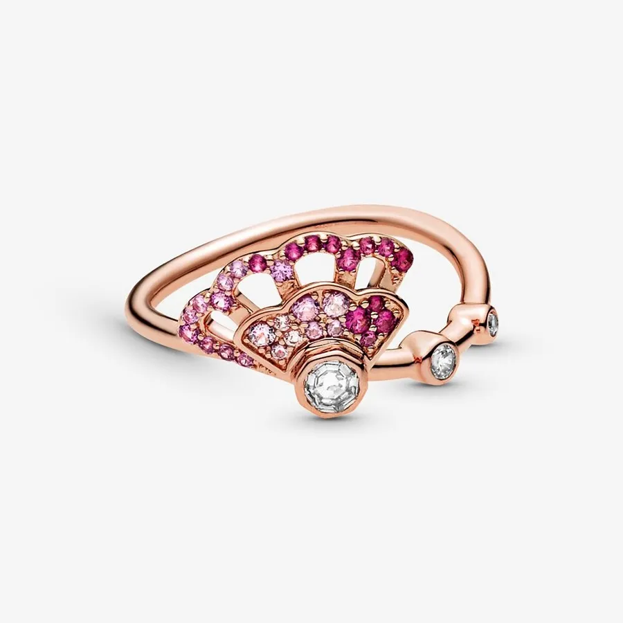 Mua Nhẫn Pandora Pink Fan Ring 188191C01-54 Màu Vàng Hồng - Pandora ...