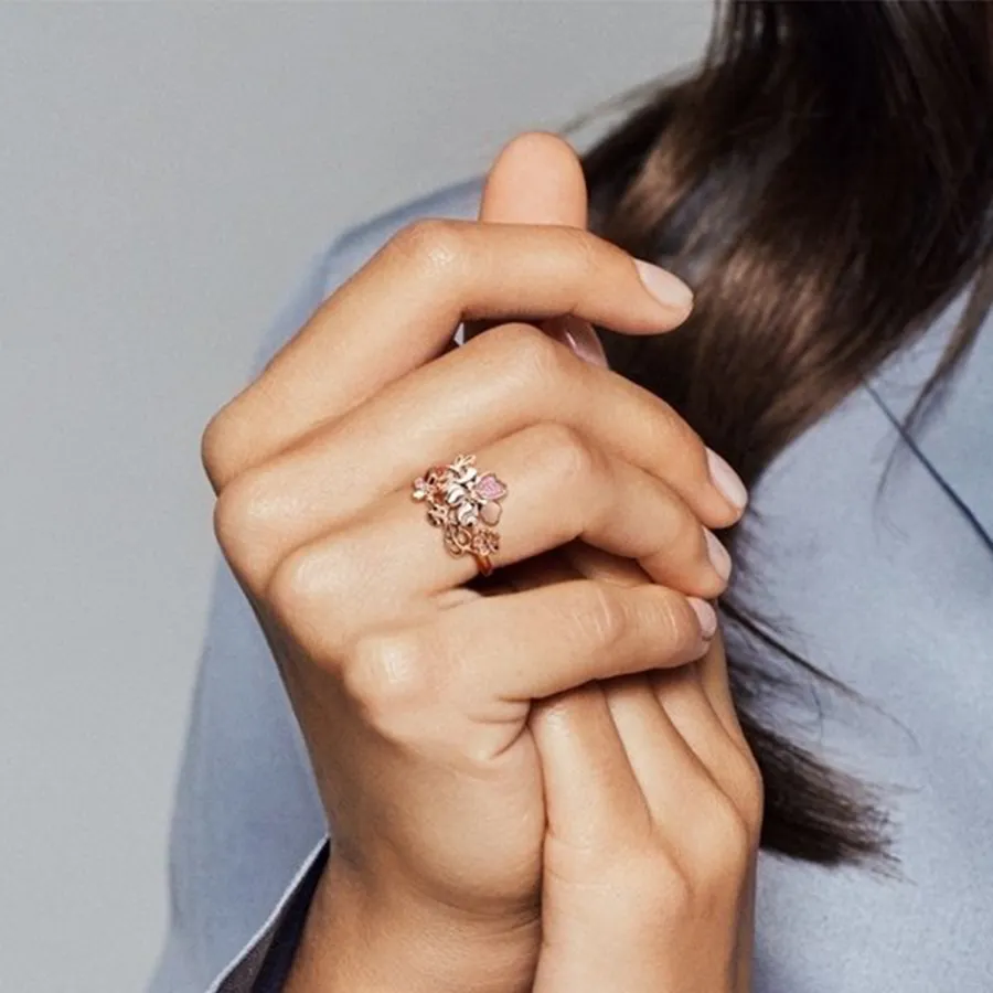 Mua Nhẫn Pandora Rose Wildflower Meadow Ring 187083NPRMX Màu Vàng Hồng - Pandora - Mua tại Vua ...
