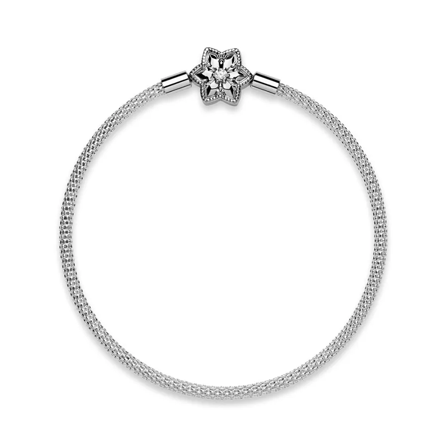 Mua Vòng Đeo Tay Pandora Moments Bright Snowflake Mesh Bracelet ...