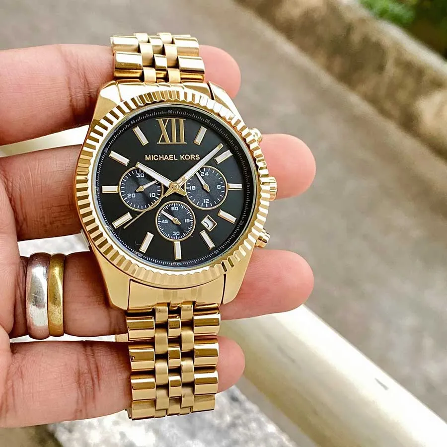 Mua Đồng Hồ Nam Michael Kors MK8286 45mm Màu Đen Vàng - Michael Kors ...