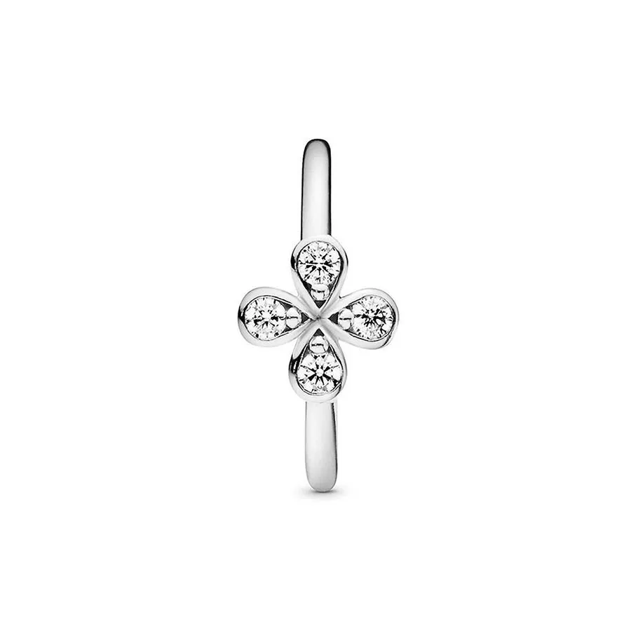 Mua Nhẫn Pandora Four-Petal Flower Sterling Silver Ring 197967CZ – 60 ...