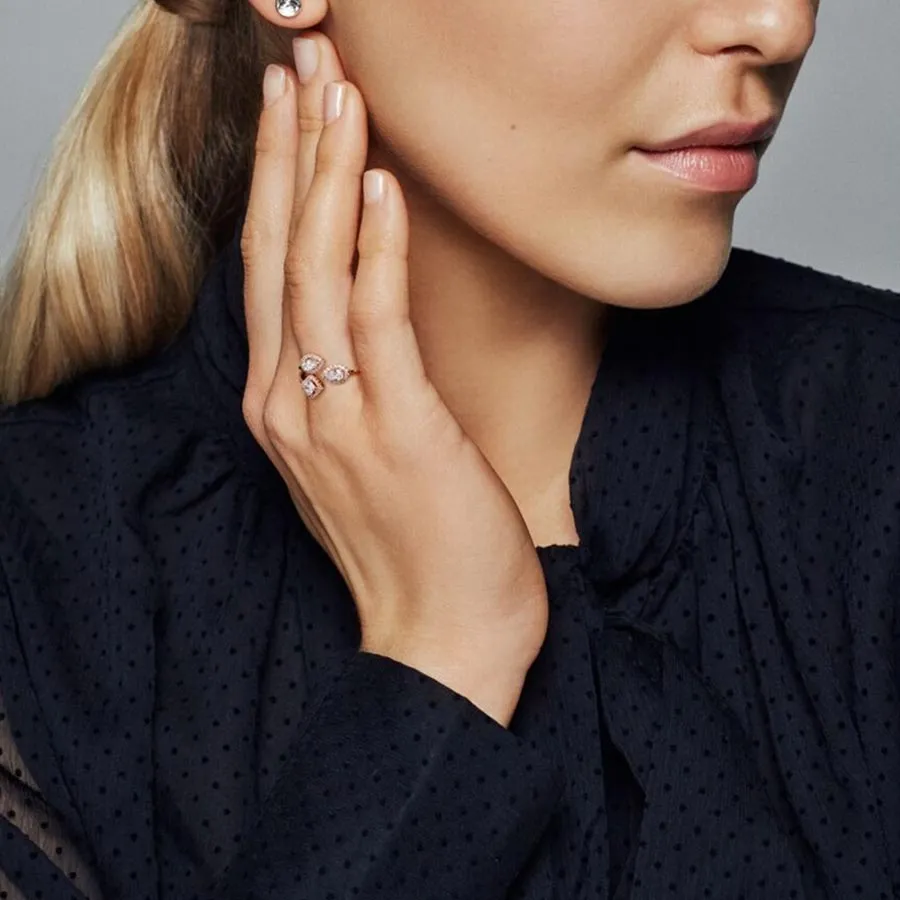 Mua Nhẫn Pandora Geometric Shapes Open Ring 188494C01 Màu Vàng Hồng ...