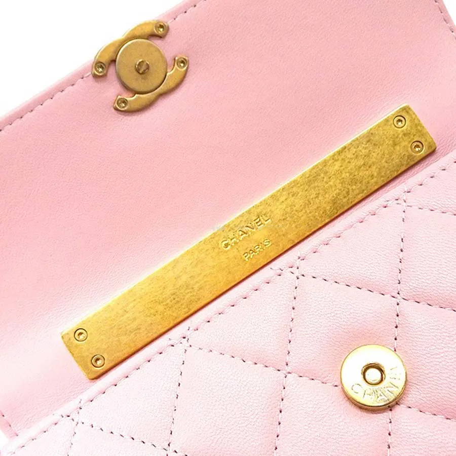 Mua Túi Xách Chanel Shoulder Bag Pink With Matelasse Coco Mark Handle ...