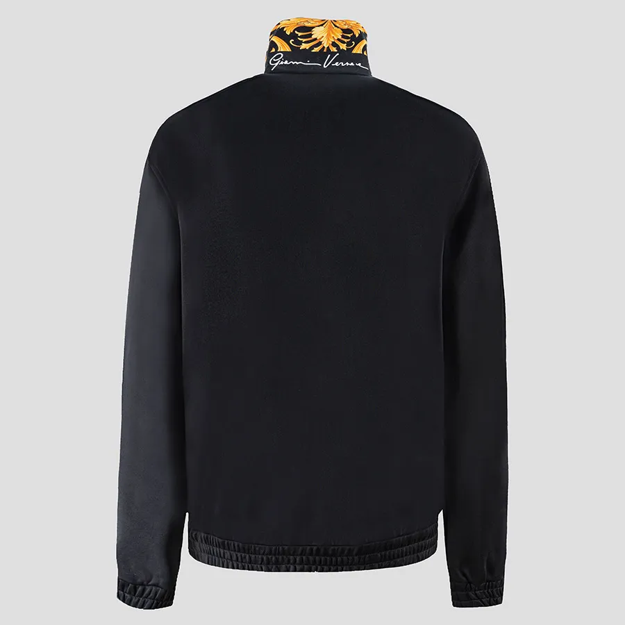 Mua Áo Khoác Versace Logo Embroidered Neck Detail 1002770 1A02035 1B000 Màu Đen - Versace - Mua ...
